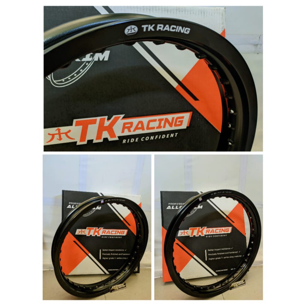 Original TK Racing Bright Japan rims ring 18 and 21 x160/185/215 Black ...