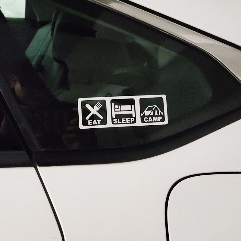 D1 D1.P-a438 Hollow Car Sticker Eating Sleeping Camping Lattice Car ...