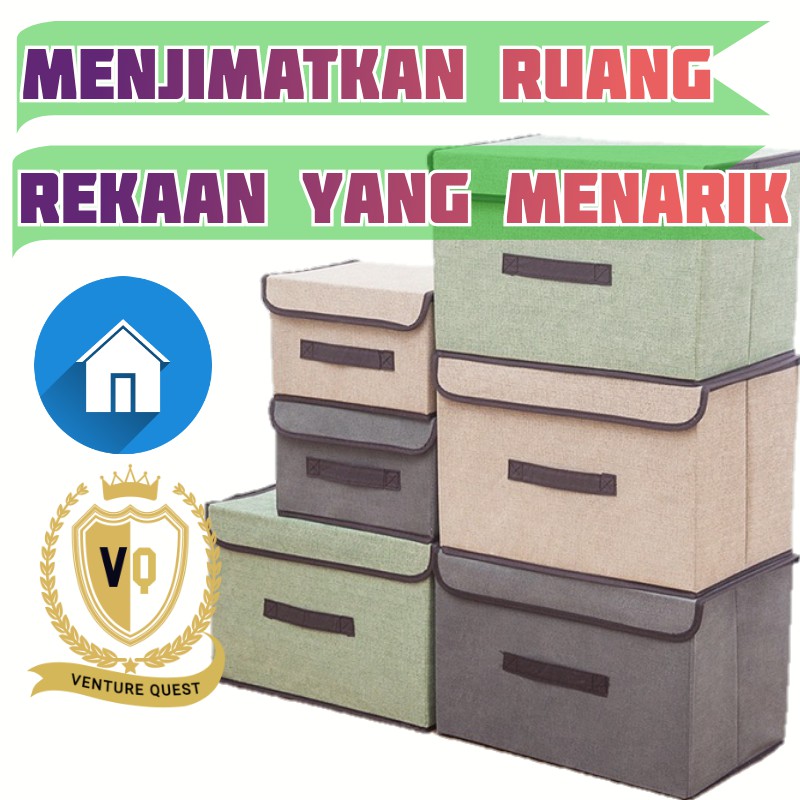 [PromoSaver] Kotak Kain | Penyimpan Barangan Pakaian Mudah Lipat Non ...