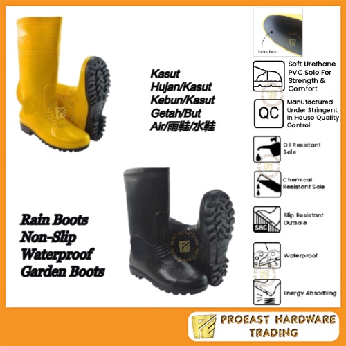 [RAIN BOOTS] Non-Slip Waterproof Garden Boots/Kasut Hujan/Kasut Getah ...