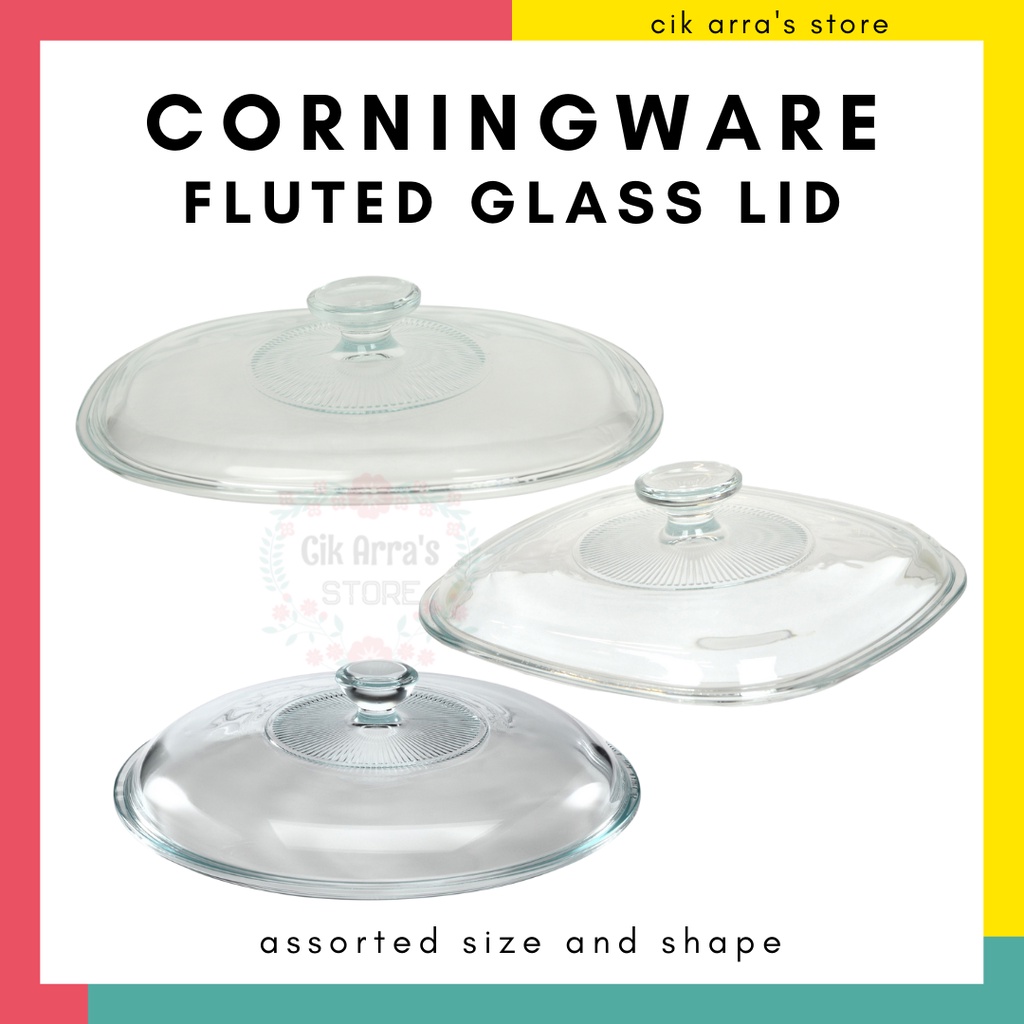 Corning Visions Pyrex Loose Replacement Knob Fluted Glass Lid Cover ...