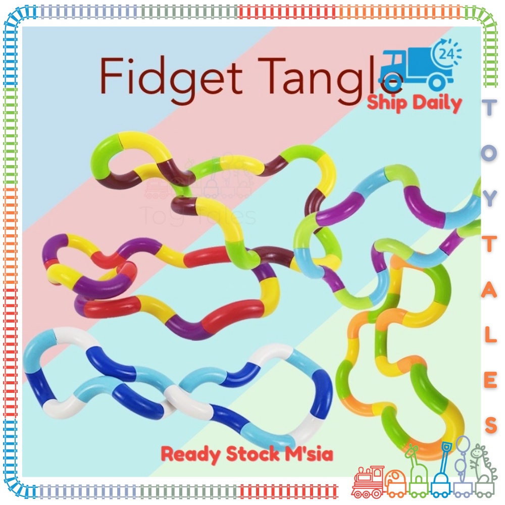 Fidget Tangle Toy 🍭 Shaping Worm Twisting Kids Tiktok Fidget Stress Relief Sensory ADHD Relax ...