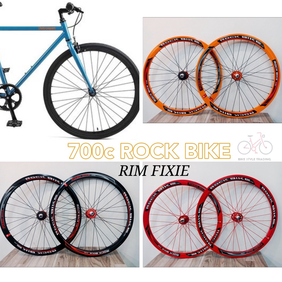 RIM FIXIE / WHEEL SET FIXIE / Basikal Fixie / ROCK BIKE RIM FIXIE 700 ...
