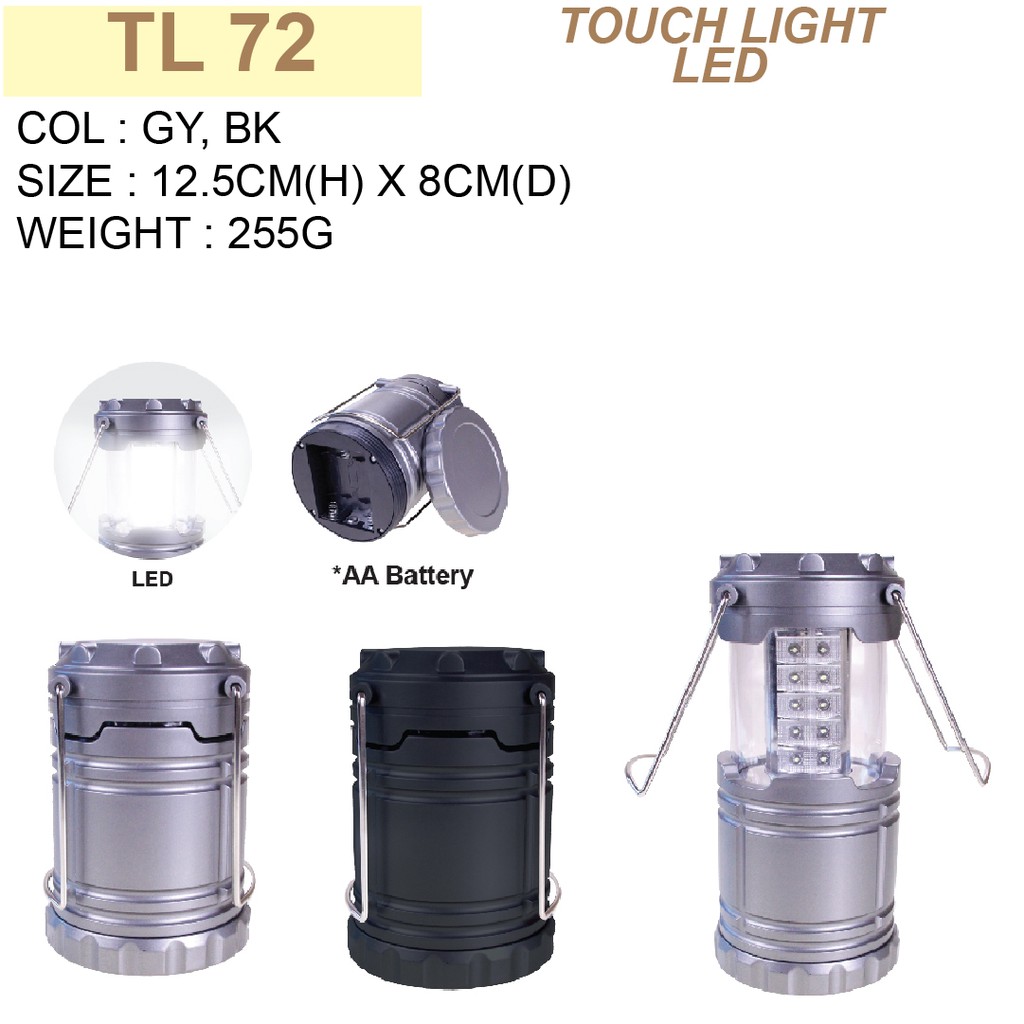TOUCH LIGHT LED TL72 | DOORGIFT | SOUVENIR | GIFT | EVENT | HADIAH ...