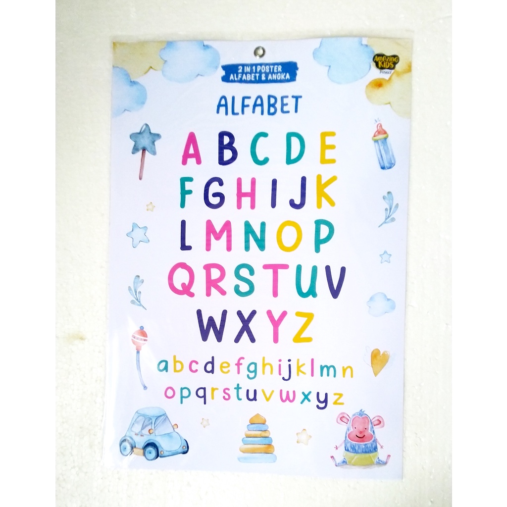 Alphabet and Number Posters (2 sides) | Shopee Malaysia