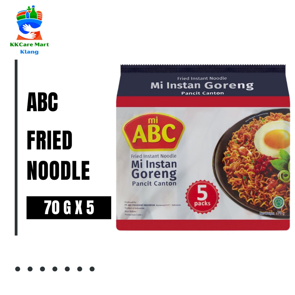 ABC - Fried Instant Noodle Mi Instan Goreng Pancit Canton ( 70g x 5 ) | Shopee Malaysia