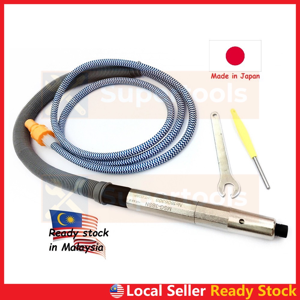 UHT Japan Straight 3mm Air Micro Die Grinder MSG-3BSN Mini Pencil Polishing Sanding Porting Tool ...