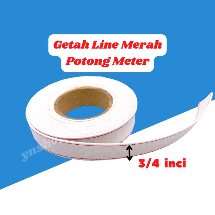 Getah Meter Line Merah, Getah Potong Meter, Getah Kain, Elastic Band By ...