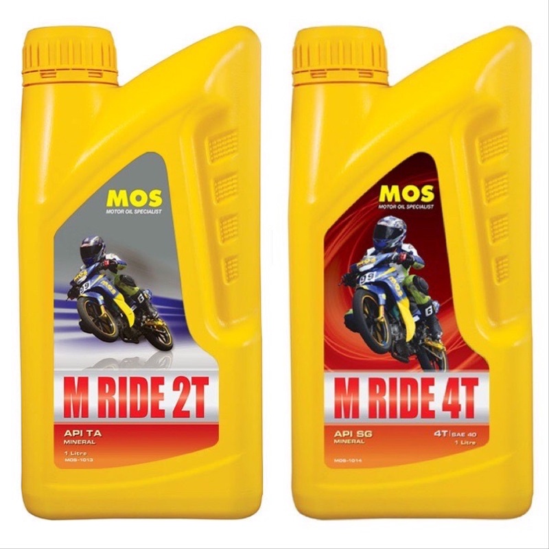 Mos Engine Oil Minyak Engine M Ride 4T SAE-40 1Liter / M RIDE 2T 1Litre ...