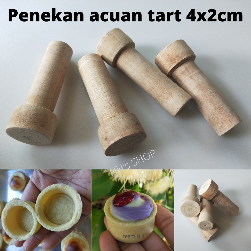 Penekan Tart Penekan Acuan Tartlet 4X2Cm Penekan Tart Penekan Kayu Tart ...