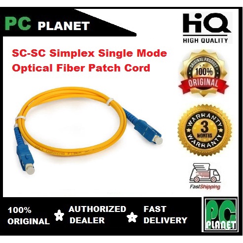 HIGH QUALITY SC-SC Simplex Single Mode Optical Fiber Patch Cord Cable ...