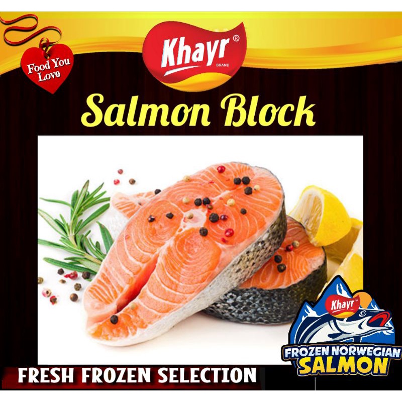Khayr Norwegian Salmon Block Cut 250gm | Muslim Seller | Premium ...