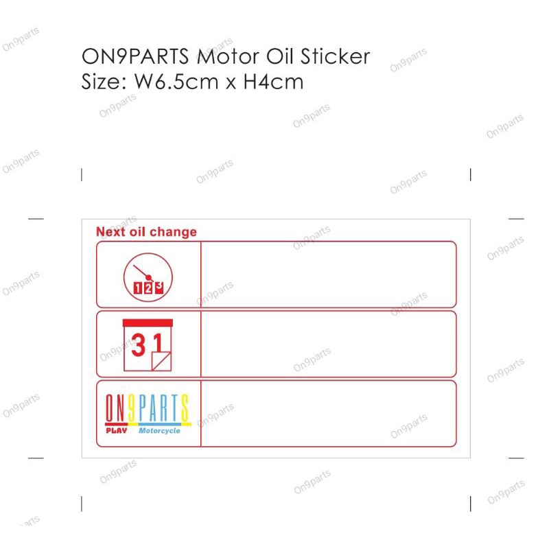 Sticker Label Remark Next Change Engine Oil | Shopee Malaysia