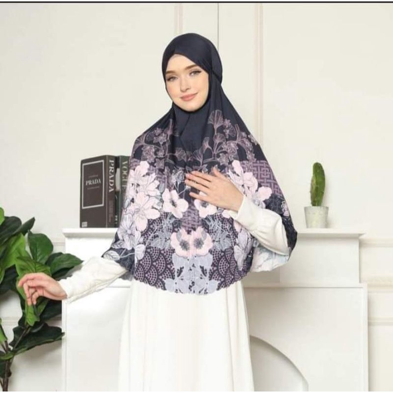 HITAM Silk Devana Instant Hijab premium Hijab Sultan Hijab Black ...