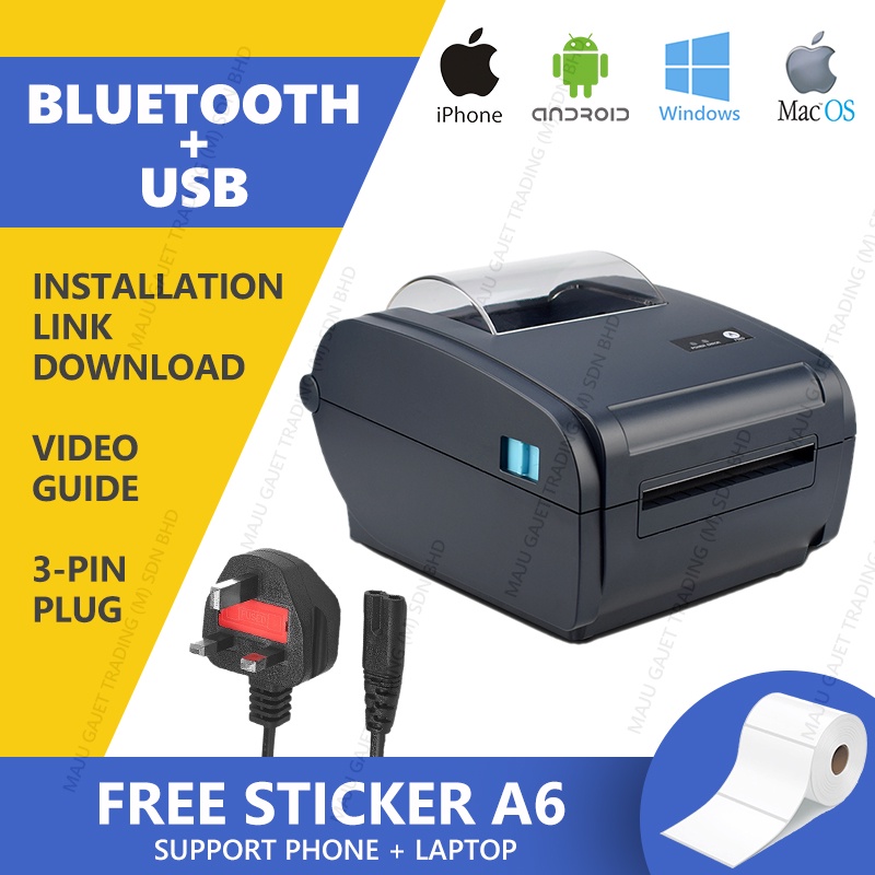 AirWaybill Thermal Printer Sticker Waybill A6 AWB 100mm Bluetooth Phone ...