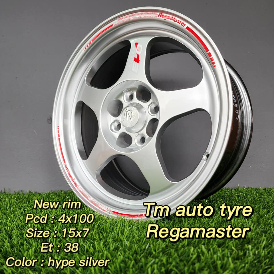 Regamaster Hype Silver NEW SPORT RIM 🔥🔥15x7 Et38 4x100 Johor Baru | Shopee Malaysia
