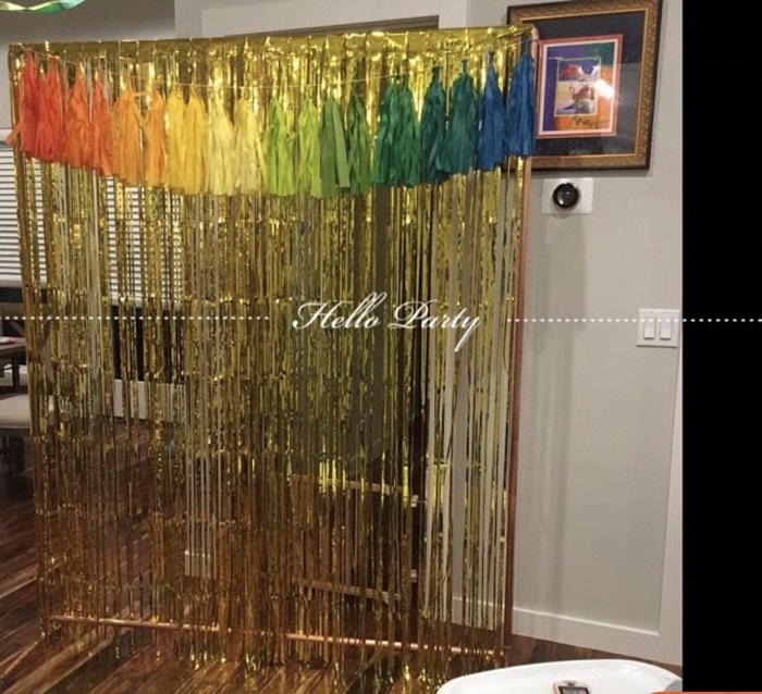 5pcs Tassel Tissue Paper Garland Pom Pom Tinsel Banner Backdrop Party ...