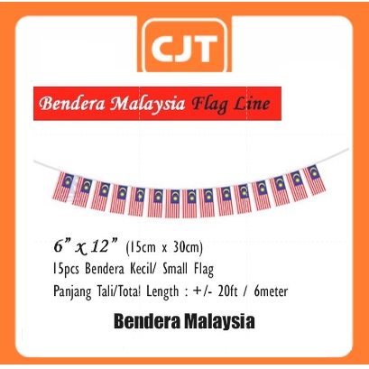 Malaysia Bunch Flag 15pcs (6" x 12") / Wilayah Flag 1 pcs (2'x 4 ...