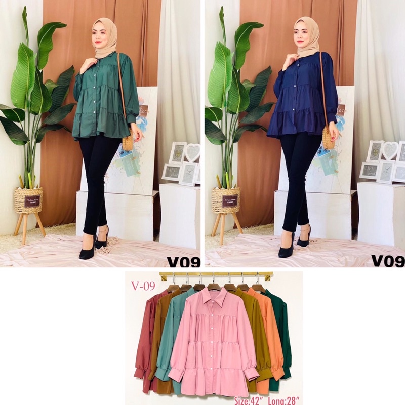 🔥 TMB 🔥 Blouse kembang bawah / Blouse dolly / Blouse labuh / Baju viral design terkini 09 ...