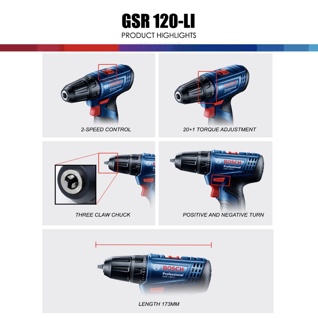 BOSCH 12v combo GSR 120-LI GDR 120-LI Cordless Drill Driver GSR 120 GDR ...