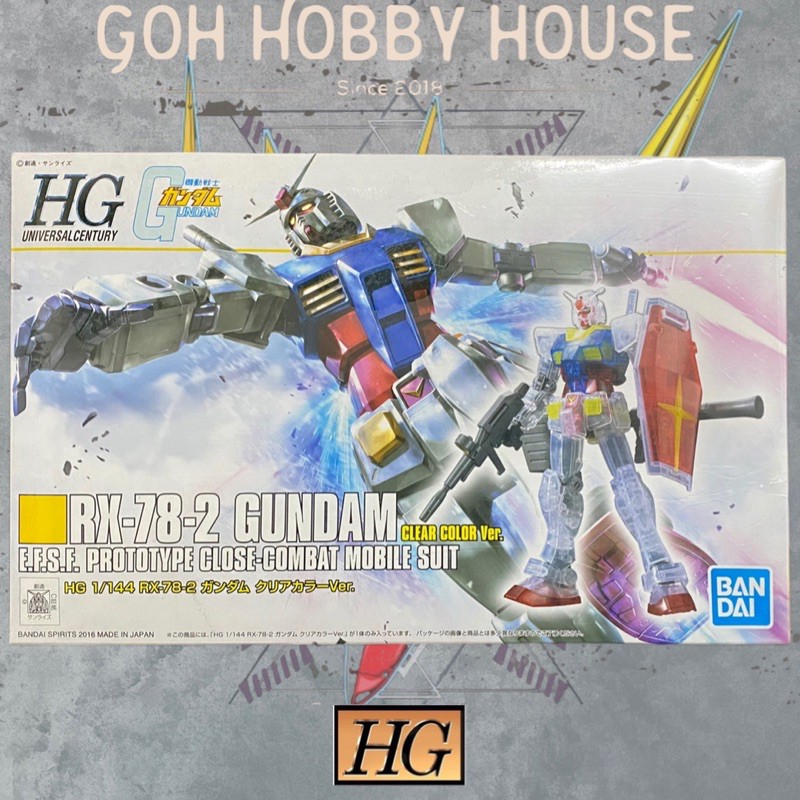 BANDAI HG 1:144 RX-78-2 GUNDAM (CLEAR COLOR Ver.) | Shopee Malaysia