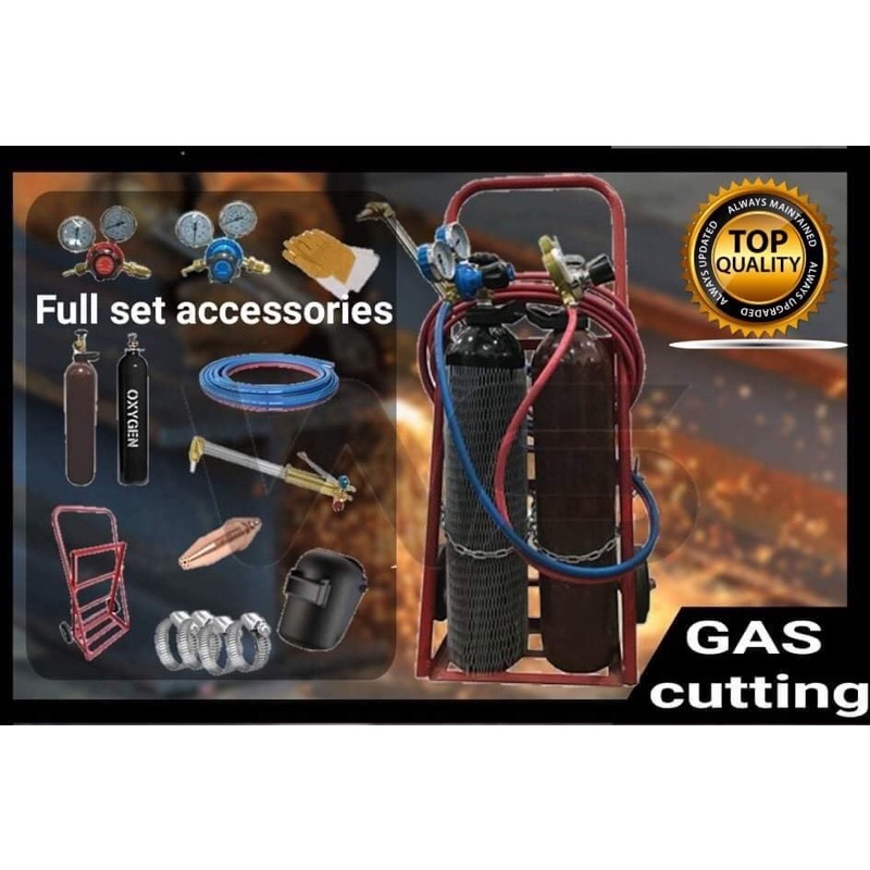 Cutting Torch Set With DA Gas/Oxygen Gas And Trolley | Shopee Malaysia