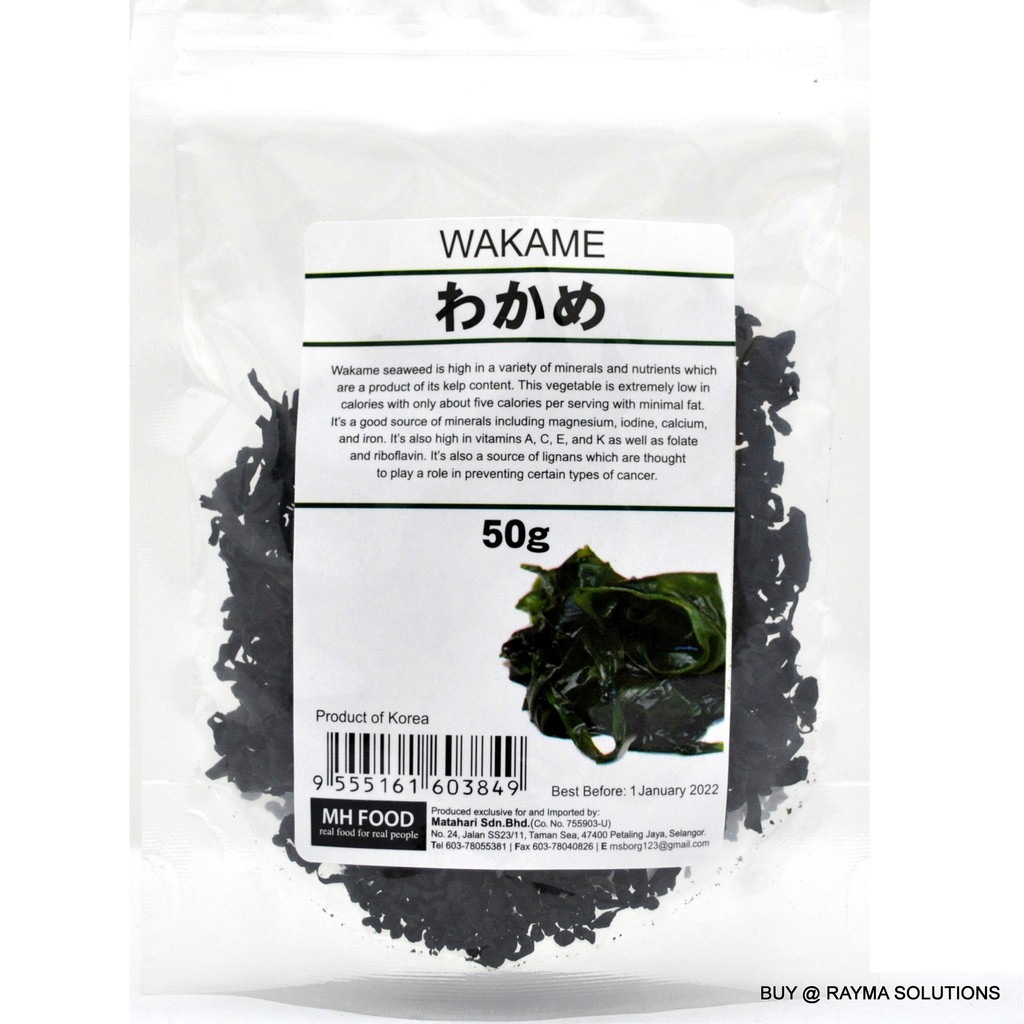 MH FOOD Natural Wakame Cut Seaweed 50g / Rumpai Laut Potong Wakame Asli ...