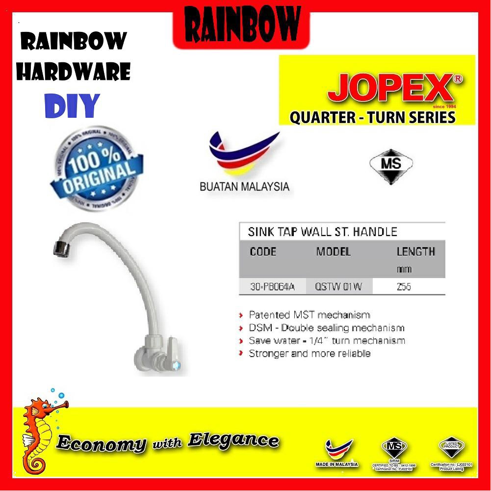 JOPEX QSTW01W QUARTER-TURN PVC WALL SINK TAP / KEPALA PAIP SINKI ...