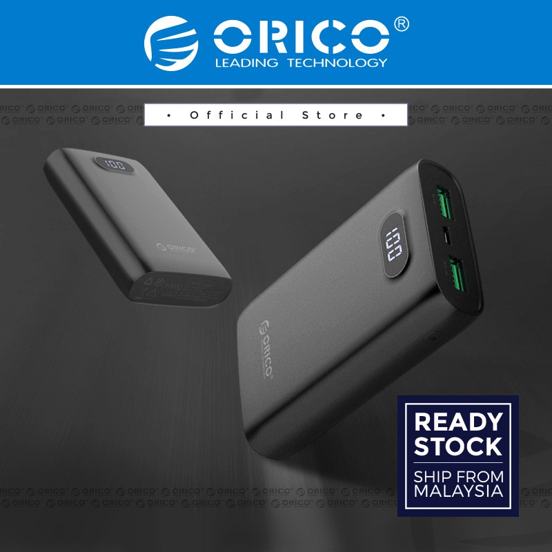 ORICO Firefly M10 Power Bank - Black (10000mAh) | Shopee Malaysia