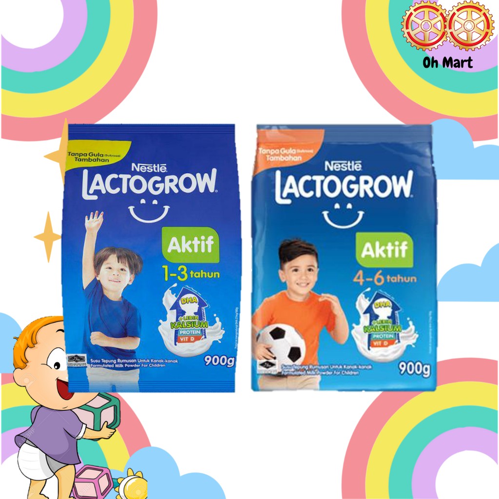 Nestle Lactogrow Aktif (1-3 tahun/4-6 tahun) 850G | Shopee Malaysia