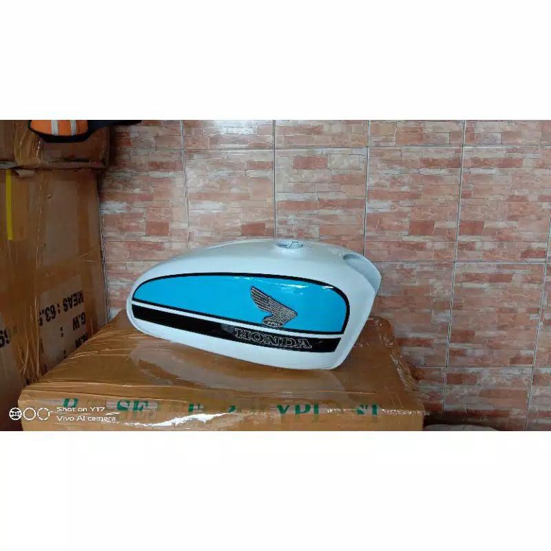 Honda Cb100 glatik Tank dilan Paint Best Precision Blue Color | Shopee ...