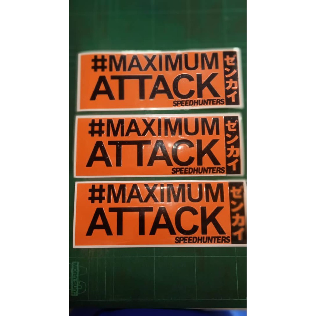 #MAXIMUM ATTACK SPEEDHUNTER STICKER CUTTING REFLECTION | Shopee Malaysia