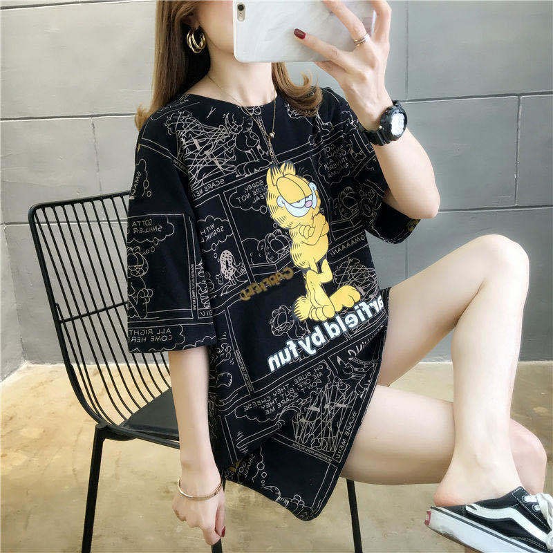 【Plus size】(40-150kg) Fat women plus size oversized short sleeve tshirt ...