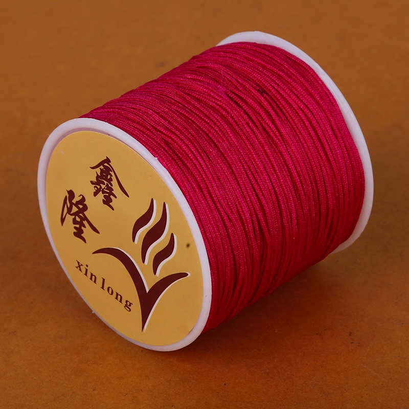 50meter 24colors Nylon Cord Thread Chinese Knot Macrame Cord Bracelet ...