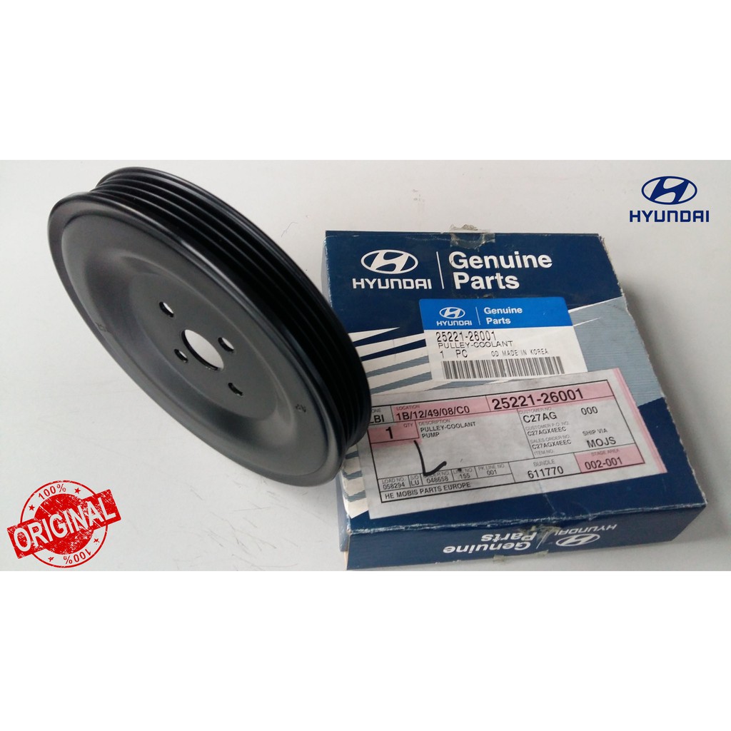 Genuine Hyundai Coolant Pump Pulley for Hyundai Matrix 1.6L | Shopee ...