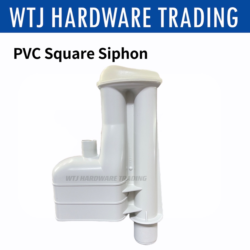 Square Plastic Cistern Siphon / PVC Replacement Bathroom Toilet Siphon ...