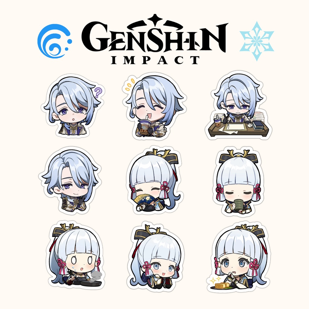 Genshin Impact Kamisato Ayato Ayaka Emoji Sticker Set (4/8 pcs ...