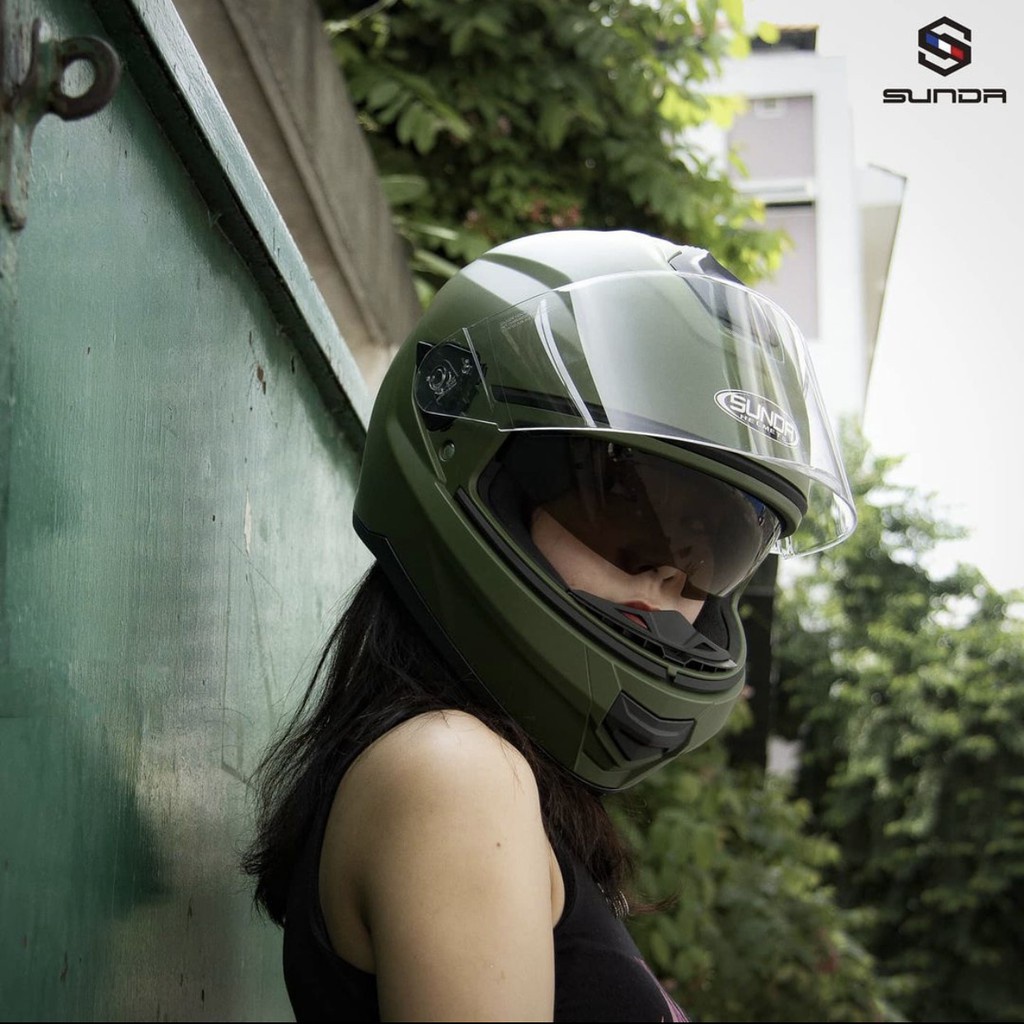 Sunda 823 full-face helmet with 2 glasses - protects eyes from the sun ...
