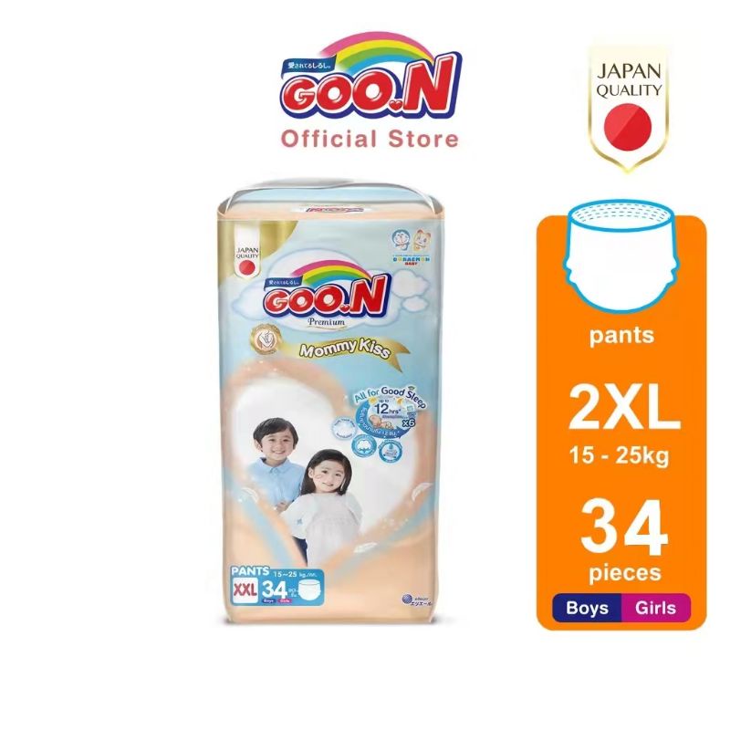 Goo.N Premium Pants Diaper M/ L/ XL/ XXL/ XXXL x 1 Pack GOON | Shopee ...