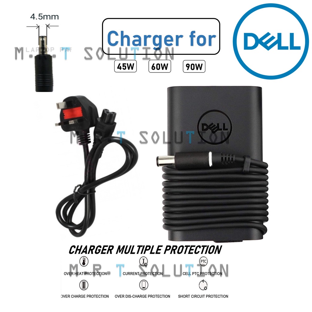 Dell Adapter 4.5*3.0mm 14 3449 3458 3459 5468 65W 90W Laptop Chager ...
