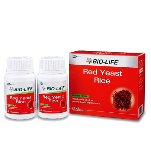 Bio-Life Red Yeast Rice 30 CAPSULES X 2 BOTTLES (EXP: 30-OCT-2025 ...