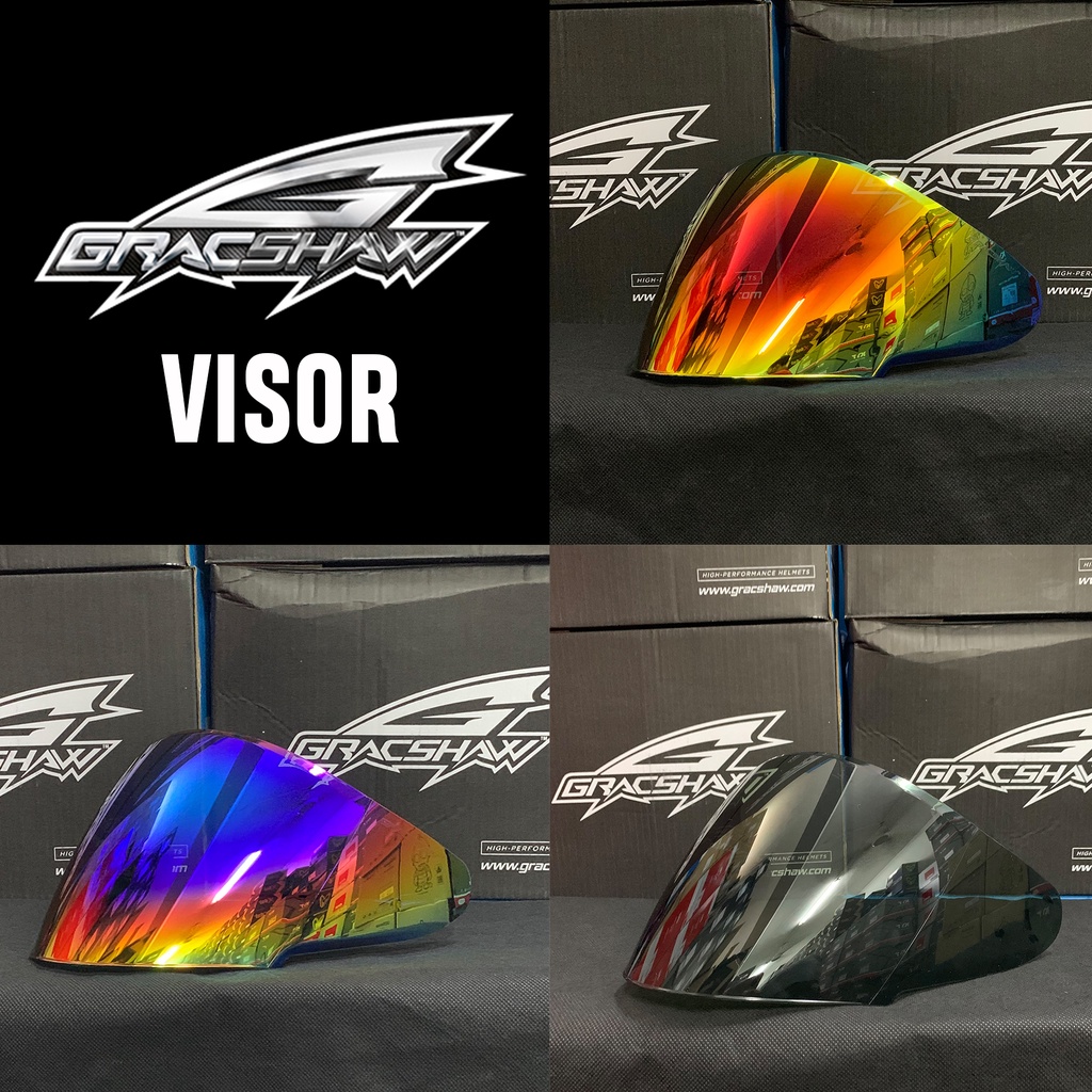 [Visor] Gracshaw Gennex G535 Visor Helmet/Smoke/Revo/Gold/Blue/Pista ...