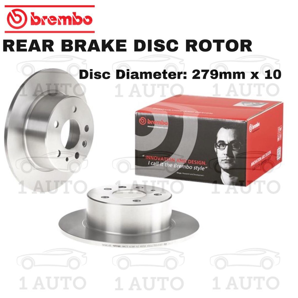 GENUINE BREMBO REAR BRAKE DISC ROTOR MERCEDES W126 280SE W114 W115 W123 ...