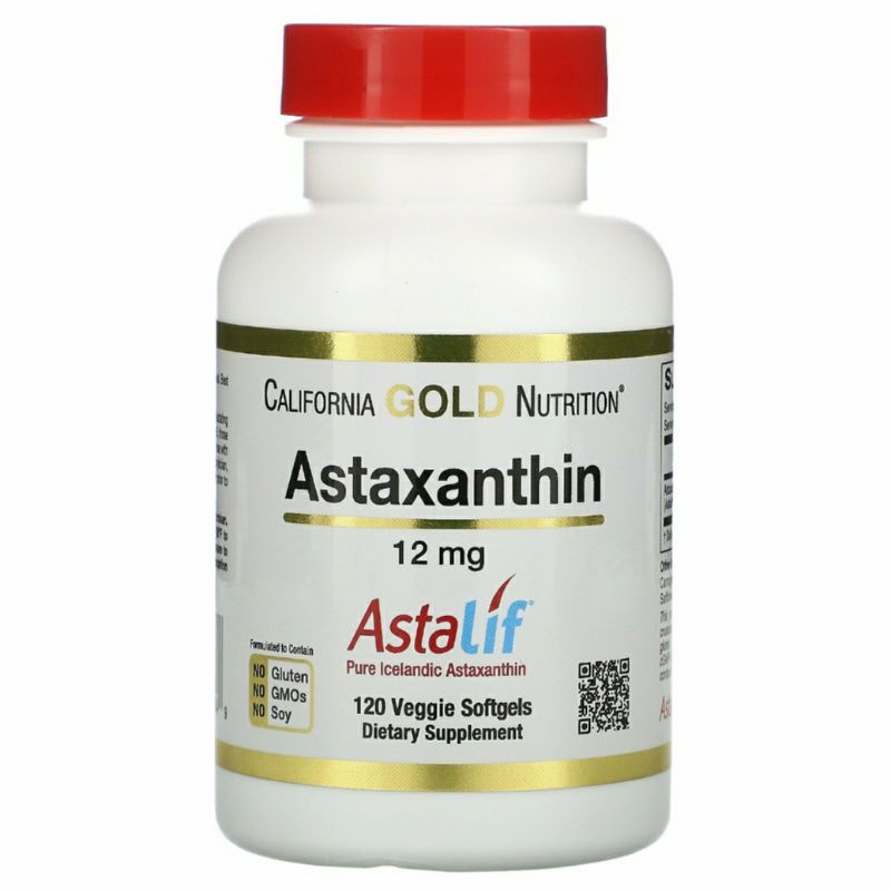 California Gold Nutrition, Astaxanthin, AstaLif Pure Icelandic, 12 mg ...