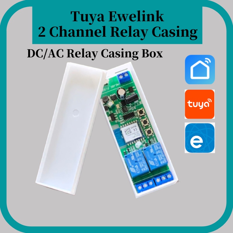 Dc Ac 5-32V 2 Channel Relay Casing Box For Tuya Smart life Ewelink ...