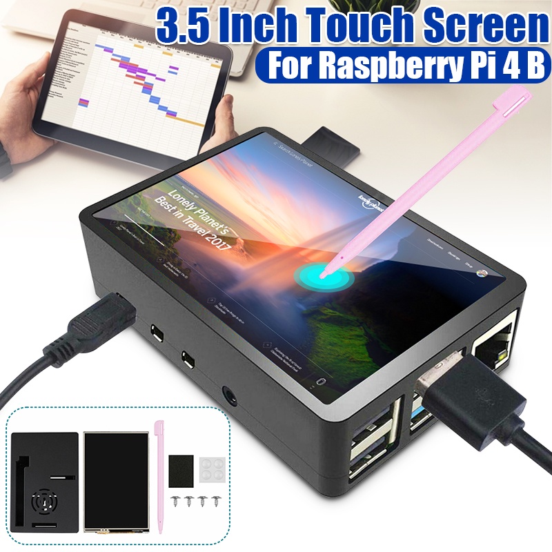 3.5 inch TFT LCD Touch Screen + ABS Case + Touch Pen LCD Display HDMI ...