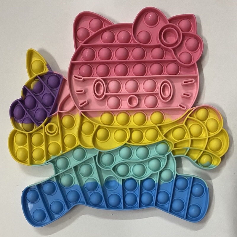 Pop it Kitty Horse Riding Unicorn Size 30x29cm Large Meditation Toy ...