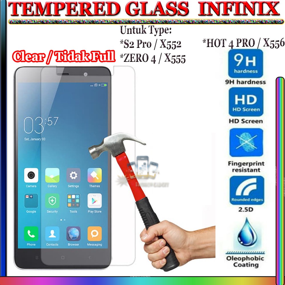 Tempered GLASS INFINIX X552 INFINIX S2 PRO INFINIX X555 INFINIX ZERO 4 INFINIX | Shopee Malaysia