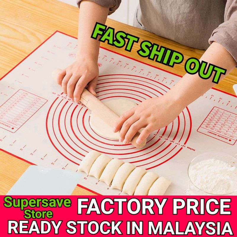 Premium Silicone Reusable Nonstick Dough Pizza Bread Kitchen Baking ...