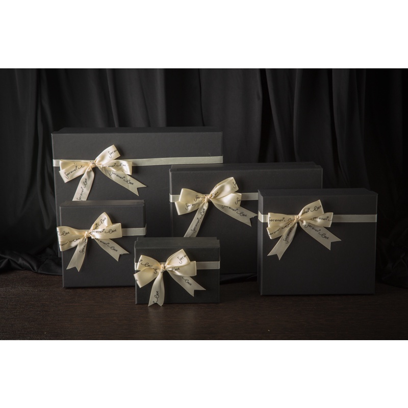 rectangle black color gift box set, gift packaging box Valentine's ...